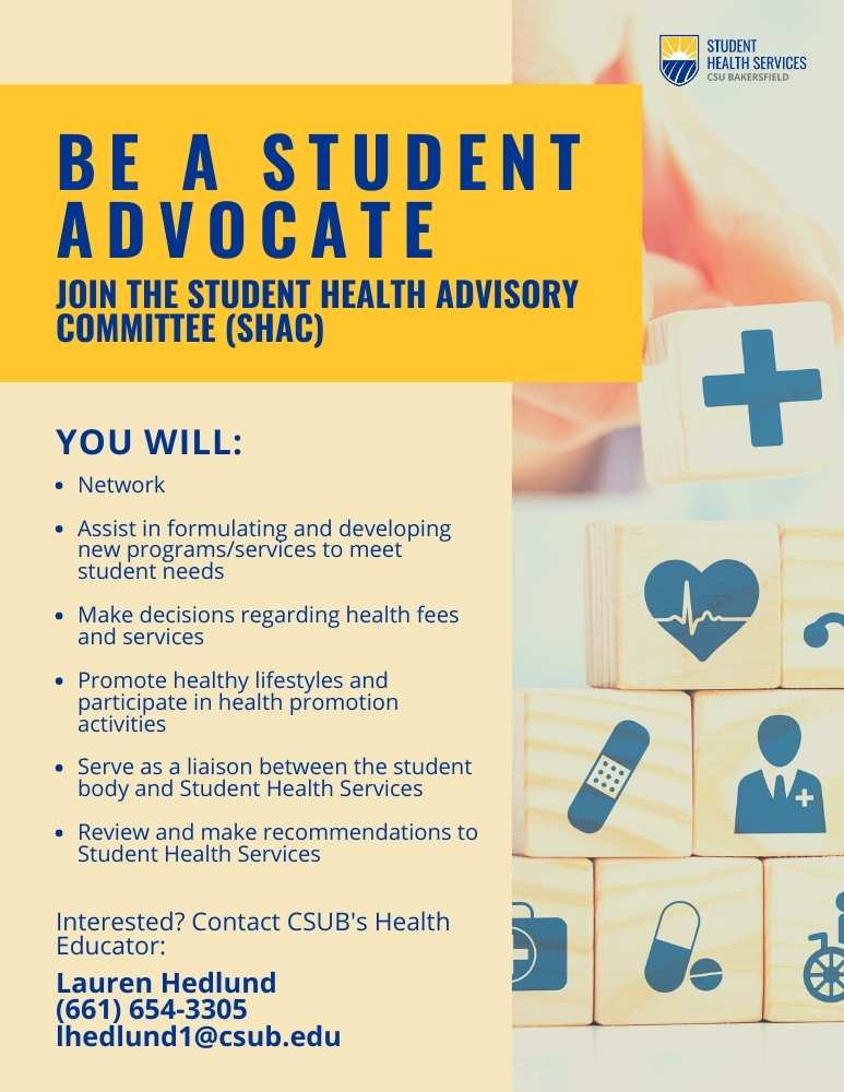 Student Health Advisory Committee and Student Work Opportunitites ...