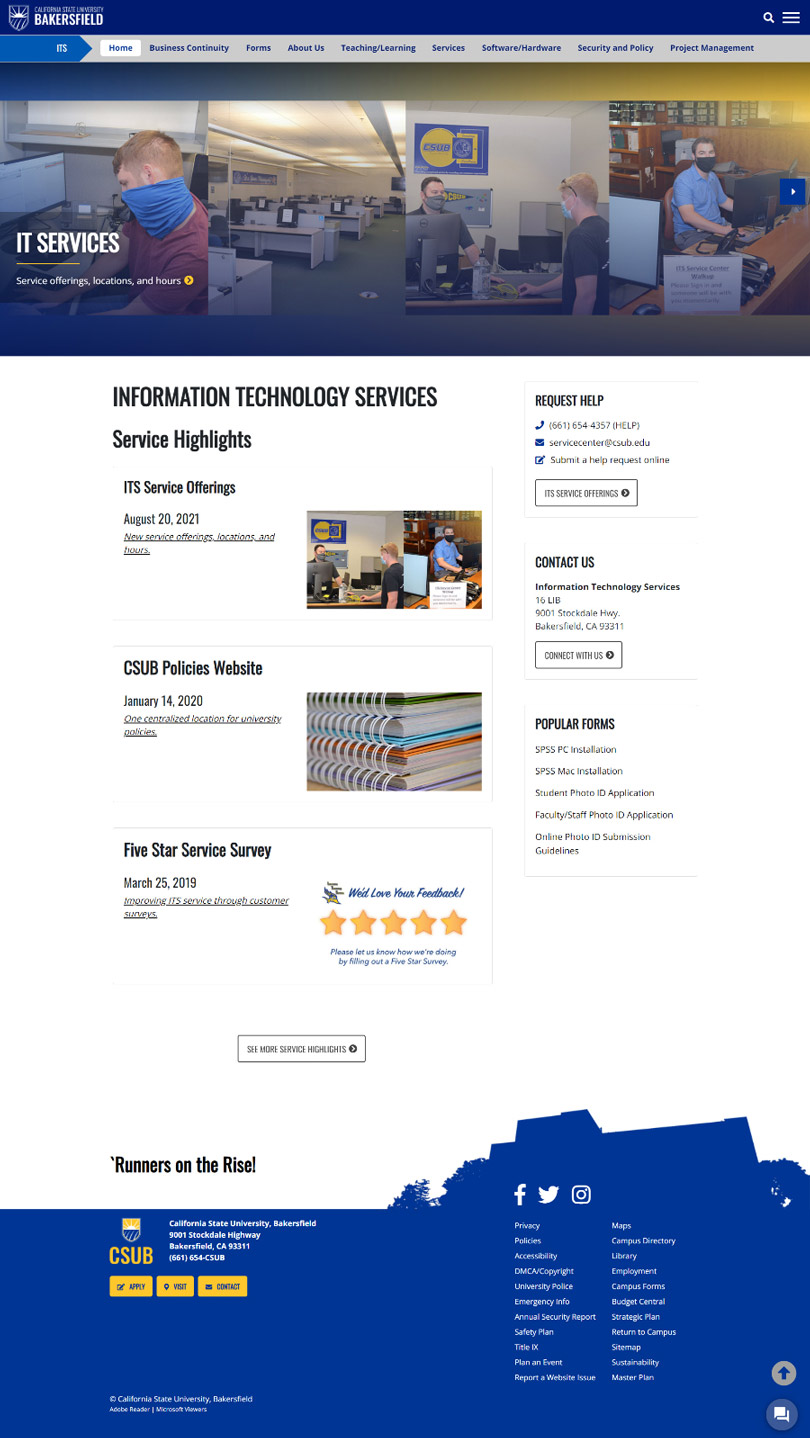 Service Highlights | California State University, Bakersfield