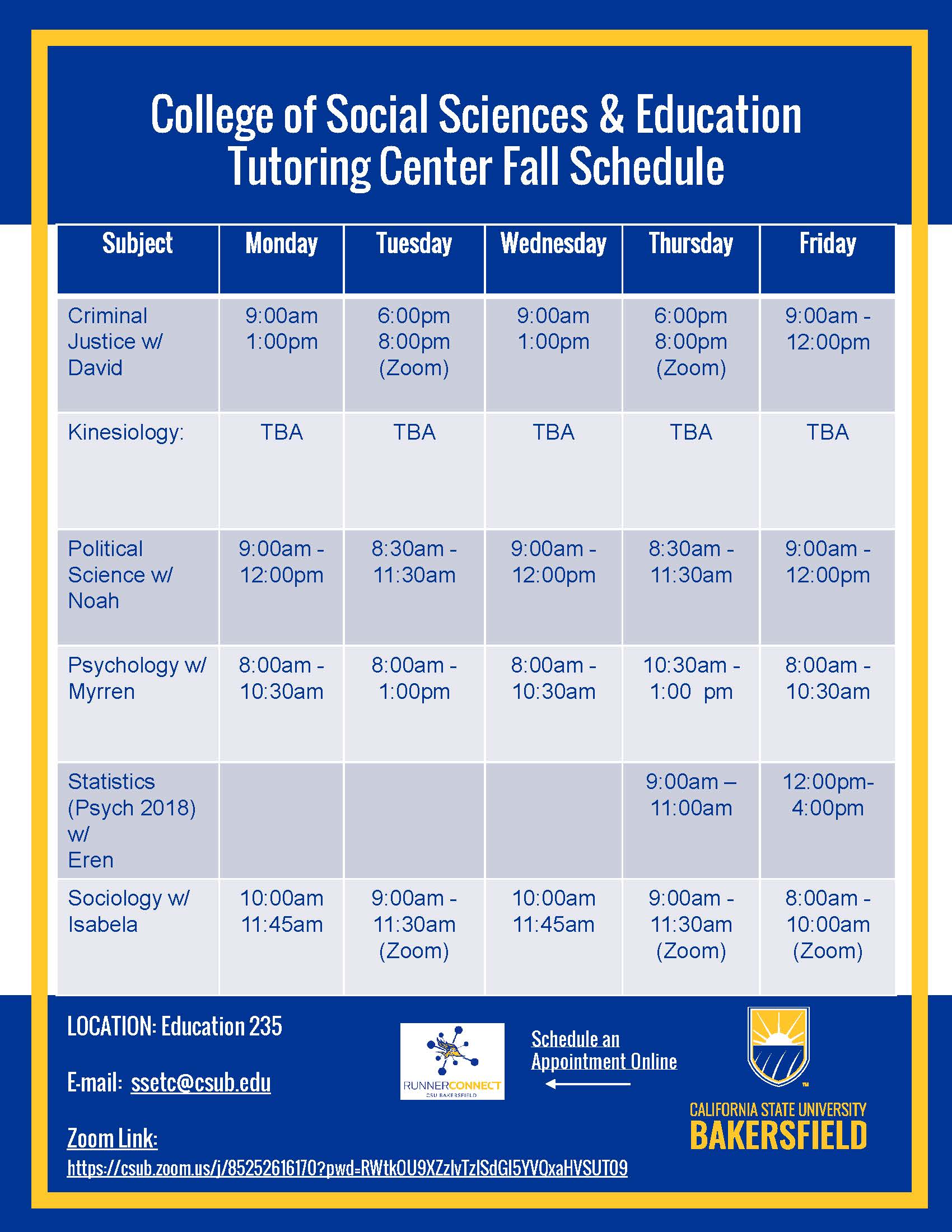 Tutoring Center | California State University, Bakersfield